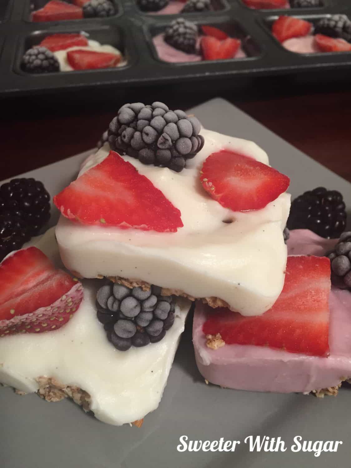 Healthy Frozen Yogurt Squares
