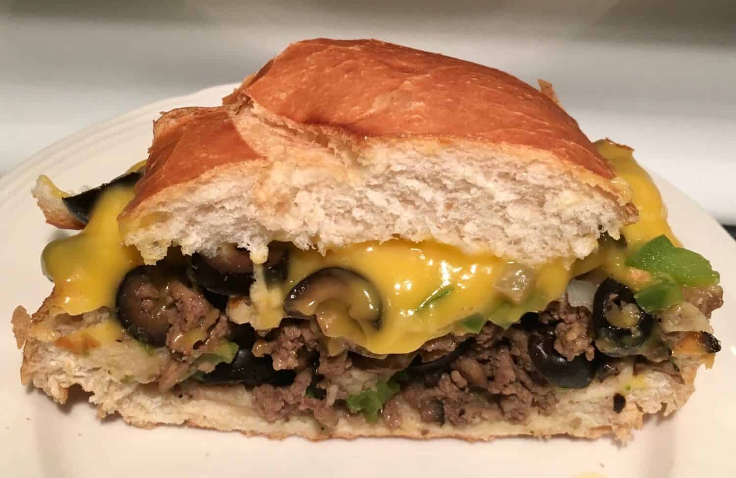 Cheeseburger Stuffed French Bread