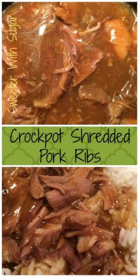 Crockpot Shredded Pork Ribs