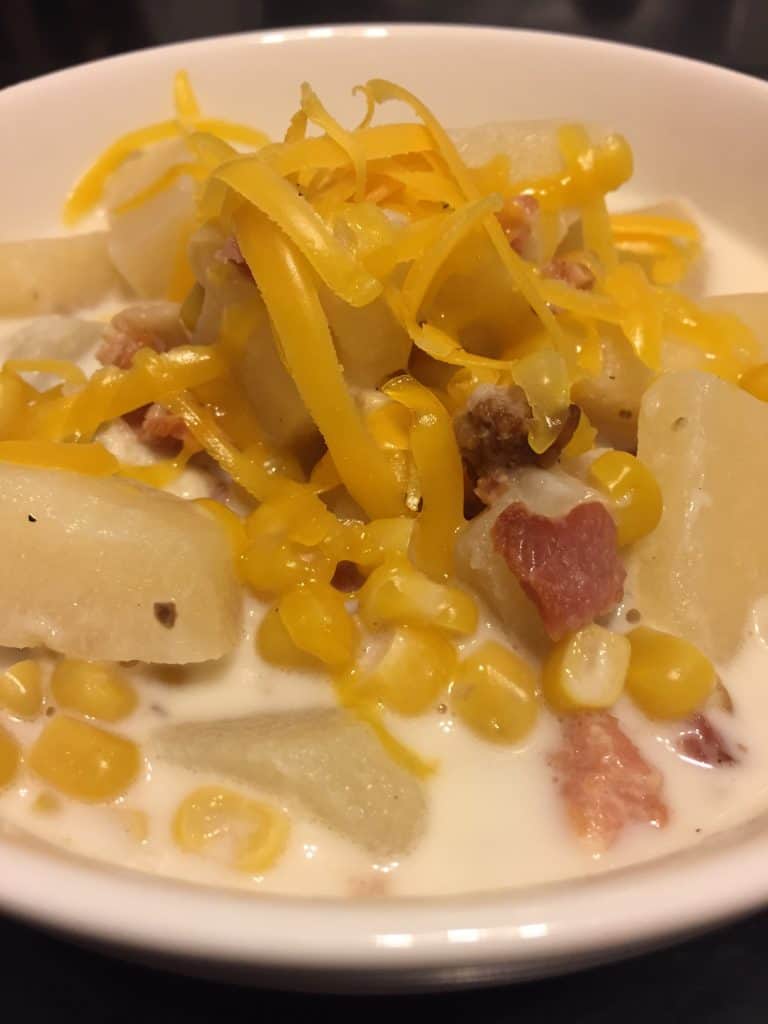 Slow Cooker Southern Corn Chowder | Sweeter With Sugar