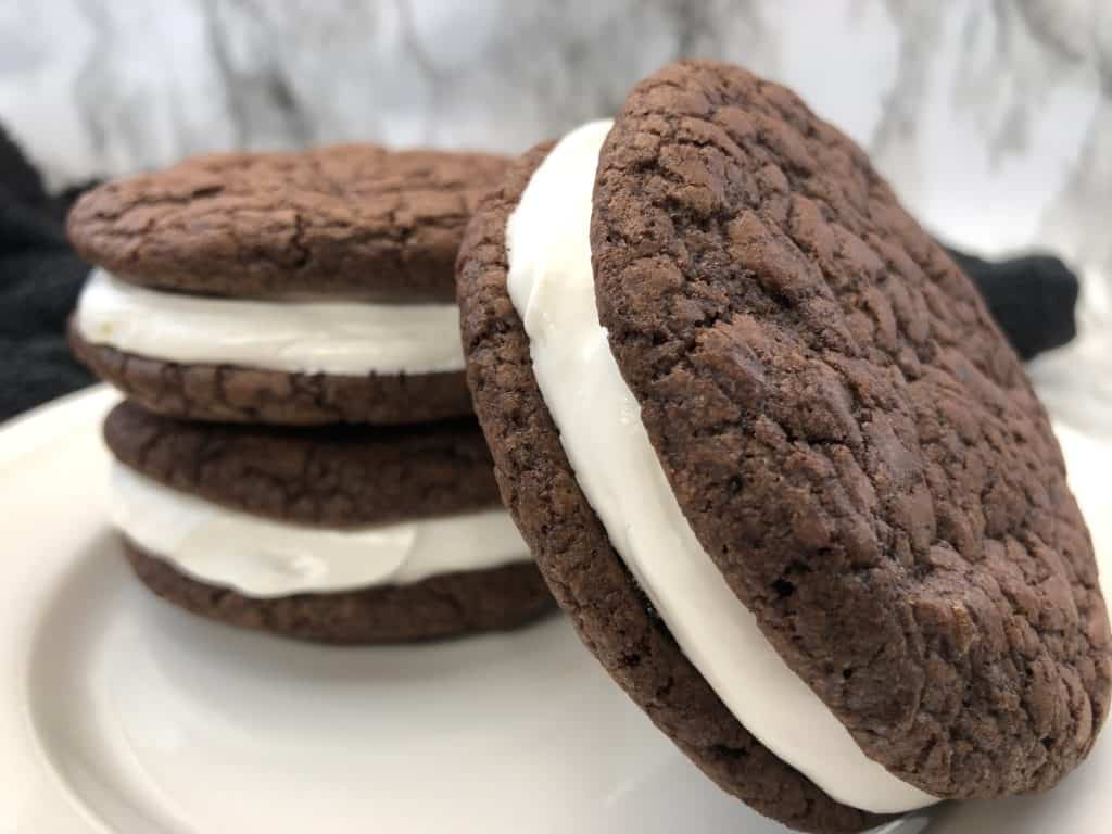 Creme Filled Brownie Cookies | Sweeter With Sugar