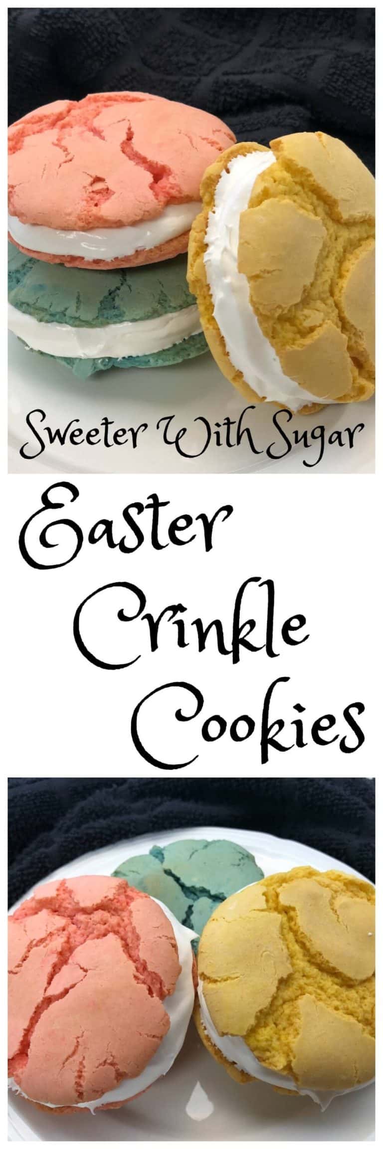 Easter Crinkle Cookies