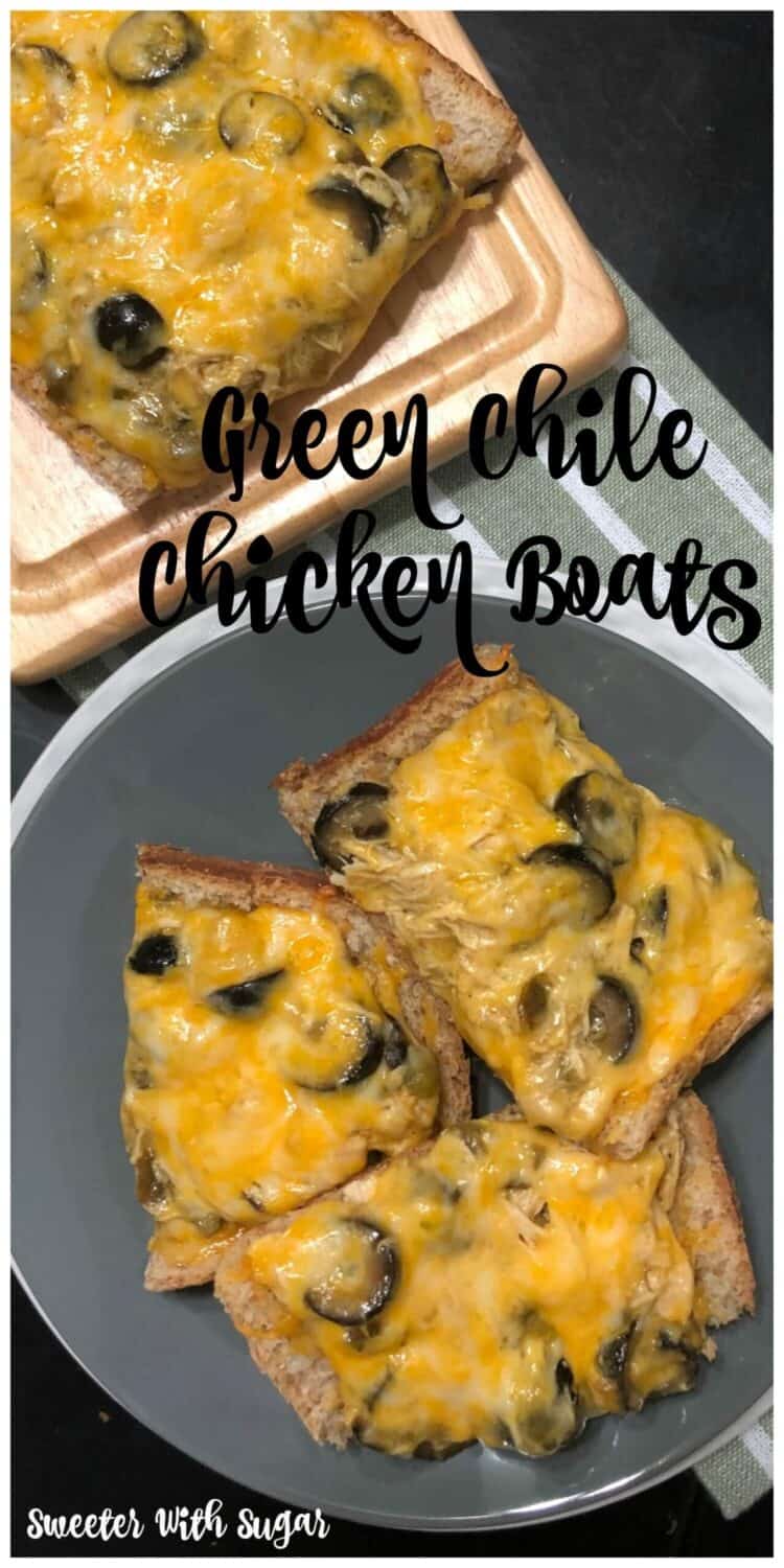 Green Chile Chicken Boats
